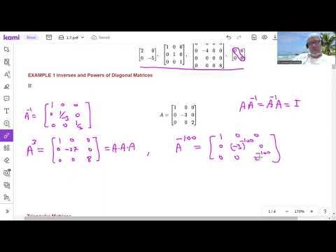 1.7 Diagonal, Triangular, and Symmetric Matrices - YouTube