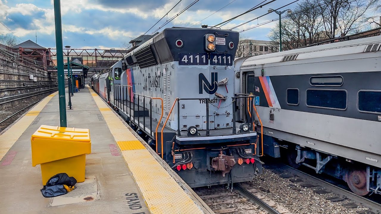 NJ transit equipment move passes summit station Feat. The pride unit ...