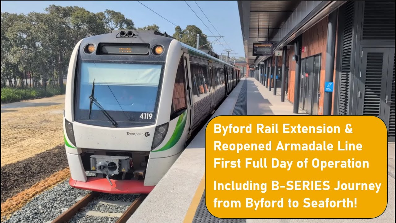 Byford Rail Extension & Reopened Armadale Line First Full Day of ...
