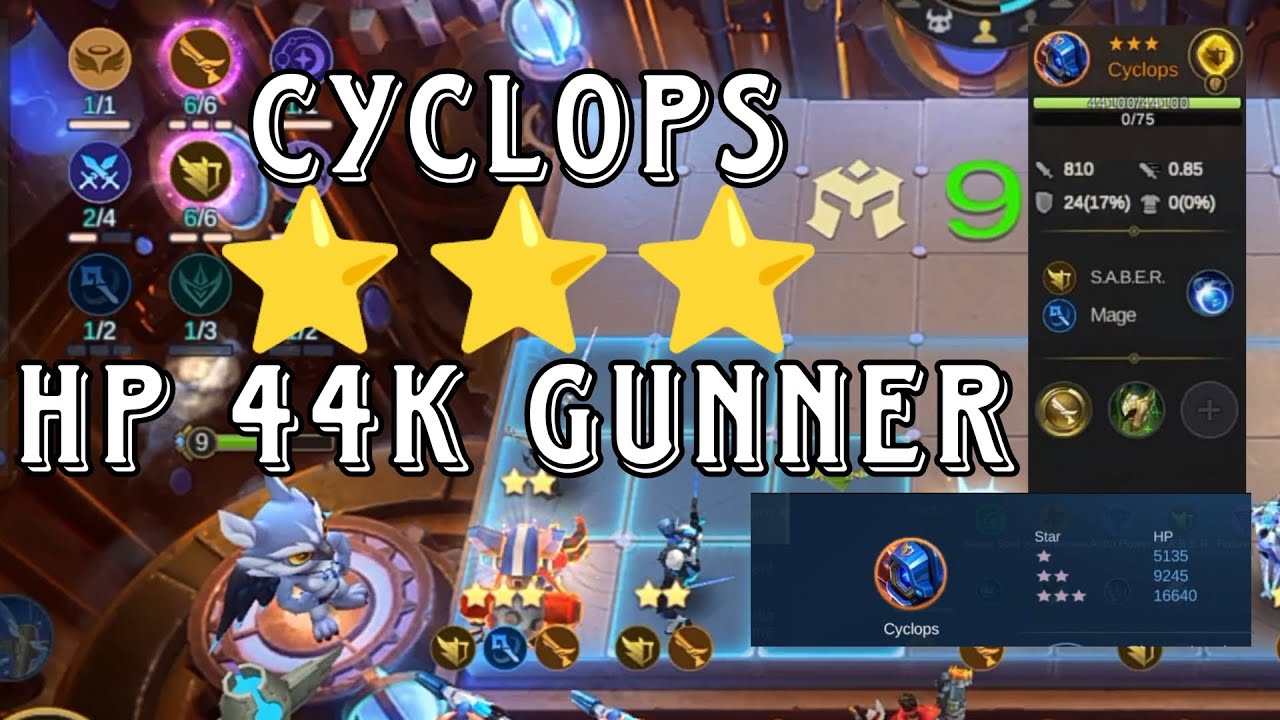 CYCLOPS GUNNER HP TEBEL BANGET!!! - Magic Chess Indonesia - YouTube
