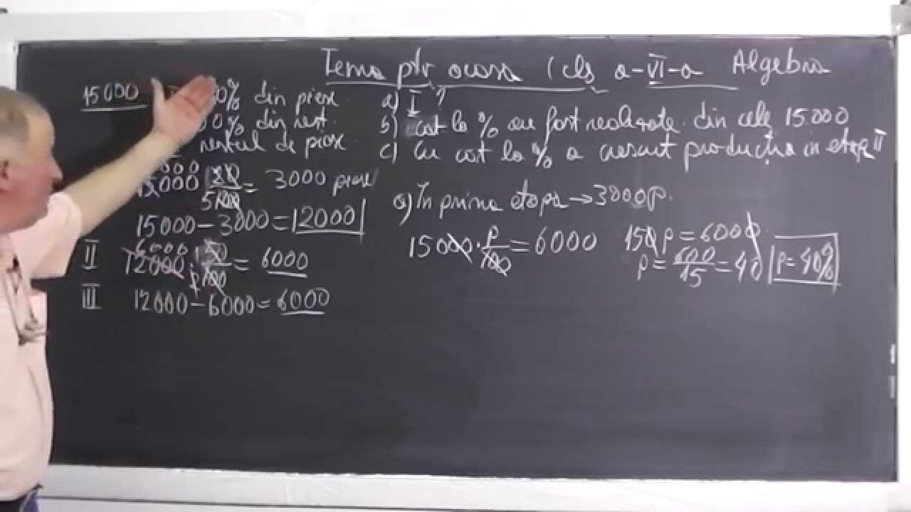 1/2 Lectia 385 - Rezolvam probleme cu procente - Tema la matematica din ...