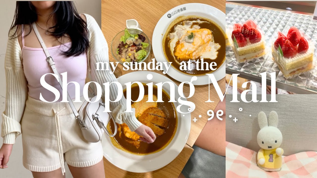 sunday mall date vlog 🍰🤍: GRWM, shopping spree, curry dinner + ice ...