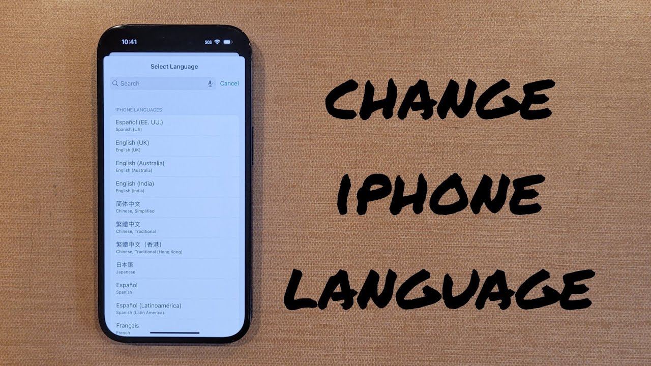 Change iPhone Language - YouTube
