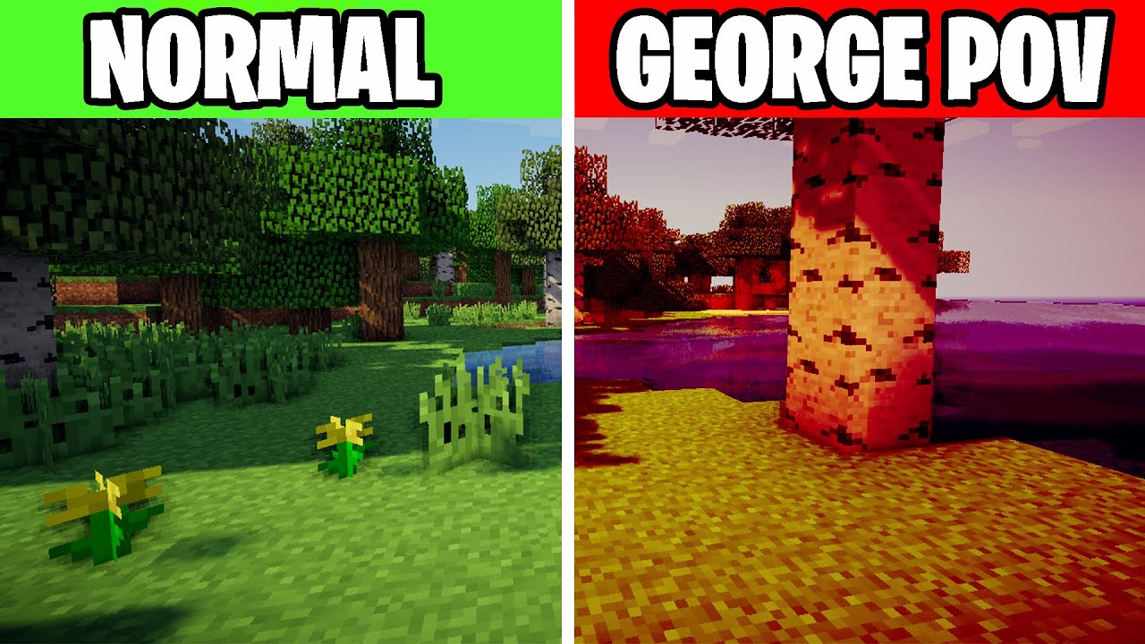 GeorgeNotFound Colorblind POV in Minecraft - YouTube