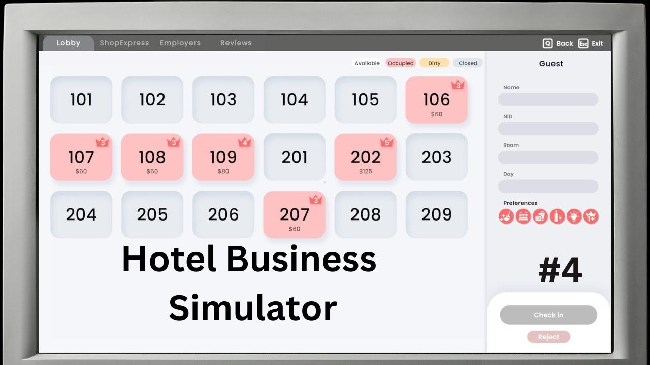 Hotel Business Simulator EP04- -10k for a room? - YouTube
