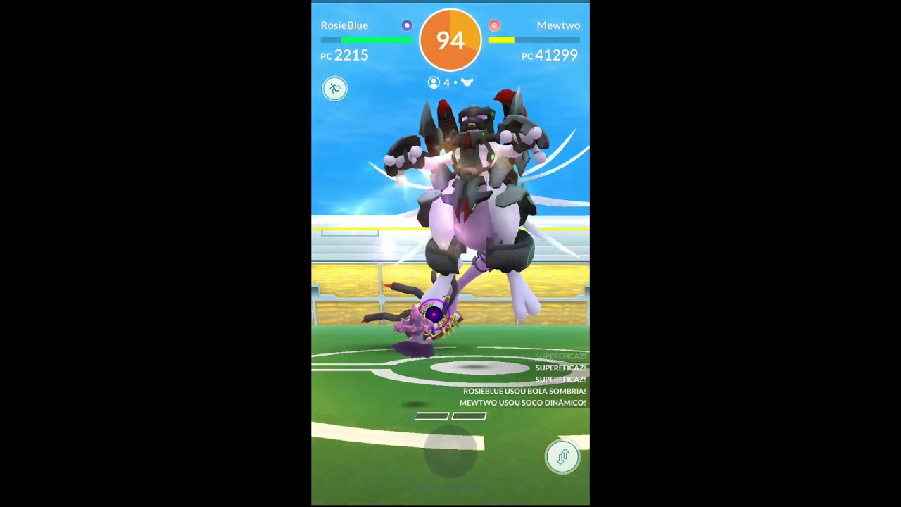 Iron Tail Dynamic Punch 4 Players Mewtwo Armored : Pokemon Go - YouTube