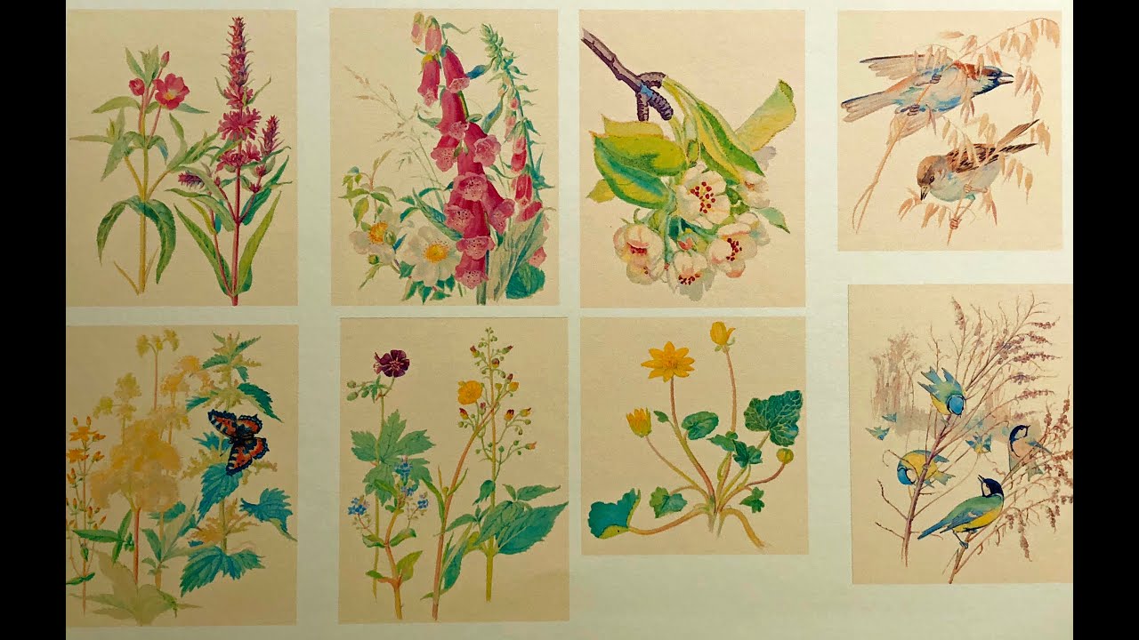 Mass Make of Edith Holden Tags - YouTube