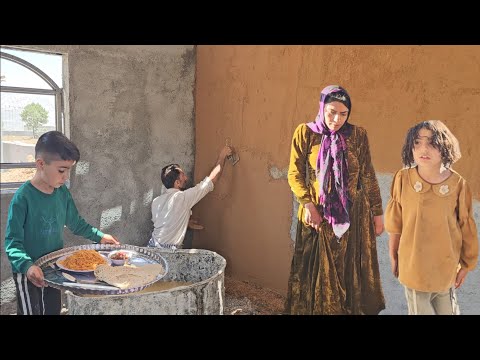 View of the room with dirt and straw, Azadeh's daily contact with Ghadir