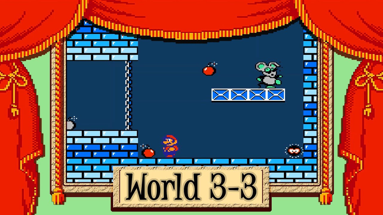 World 3-3 Someone Has Cheese?? The Rat Is Hangry!! 😱😱 - 🤫 (NES) SUPER ...