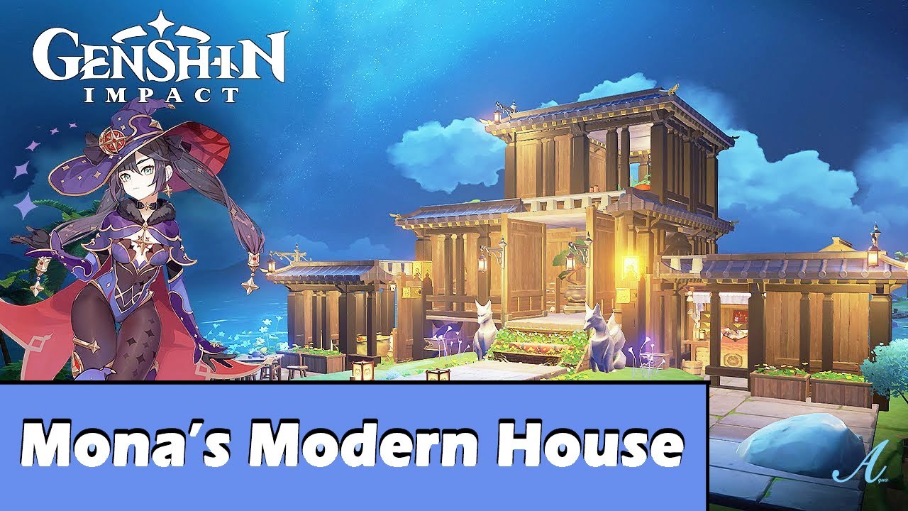 Genshin Impact - Mona's Modern House & Music Video Tribute (Aqua's ...