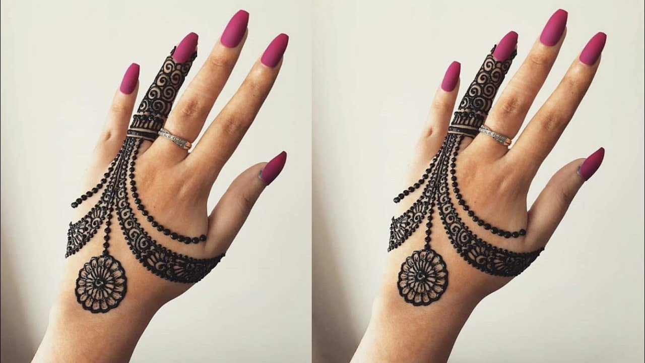beautiful finger mehdi design ||finger mehdi design ||easy finger mehdi ...