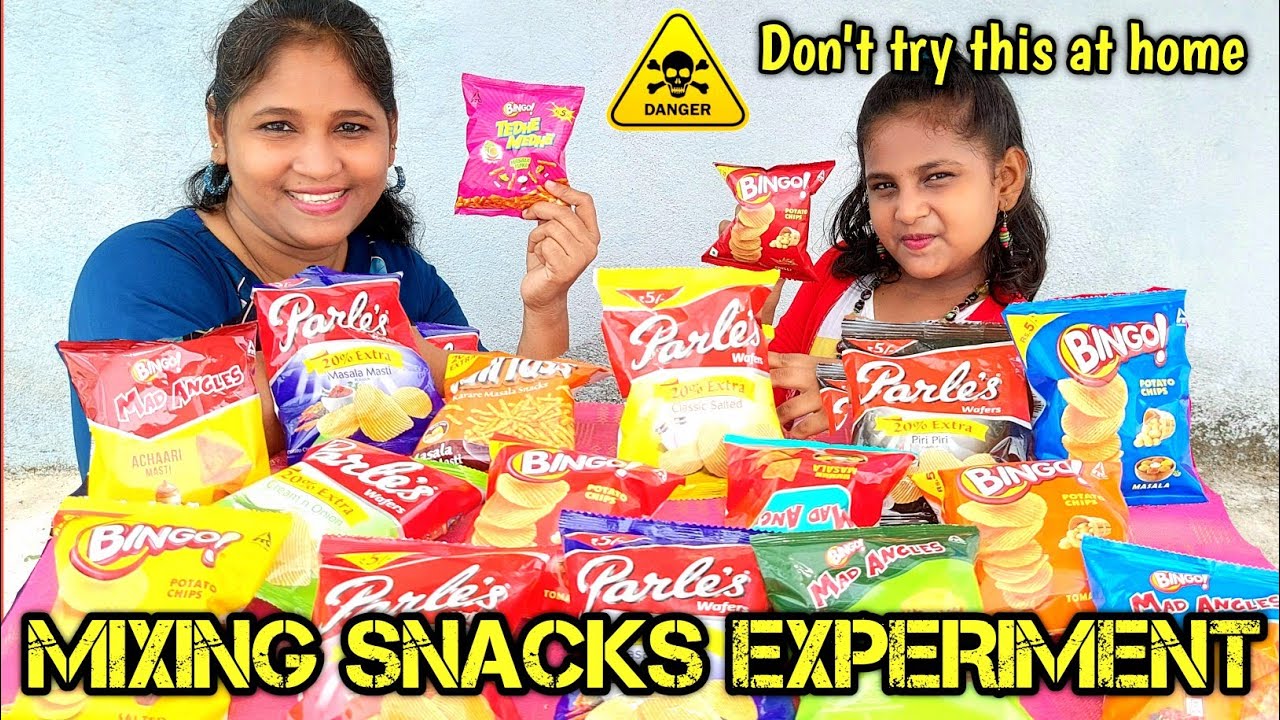 Mixing all snacks together Experiment | Testing snack Experiment ...