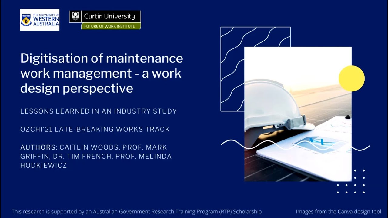 Digitalisation of maintenance work management procedures - a work ...
