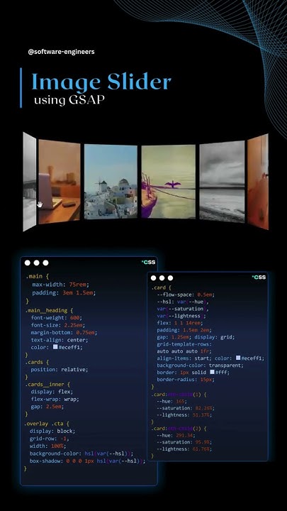 Image Slider Using Gsap Coding Webcoding Csscoding Youtube