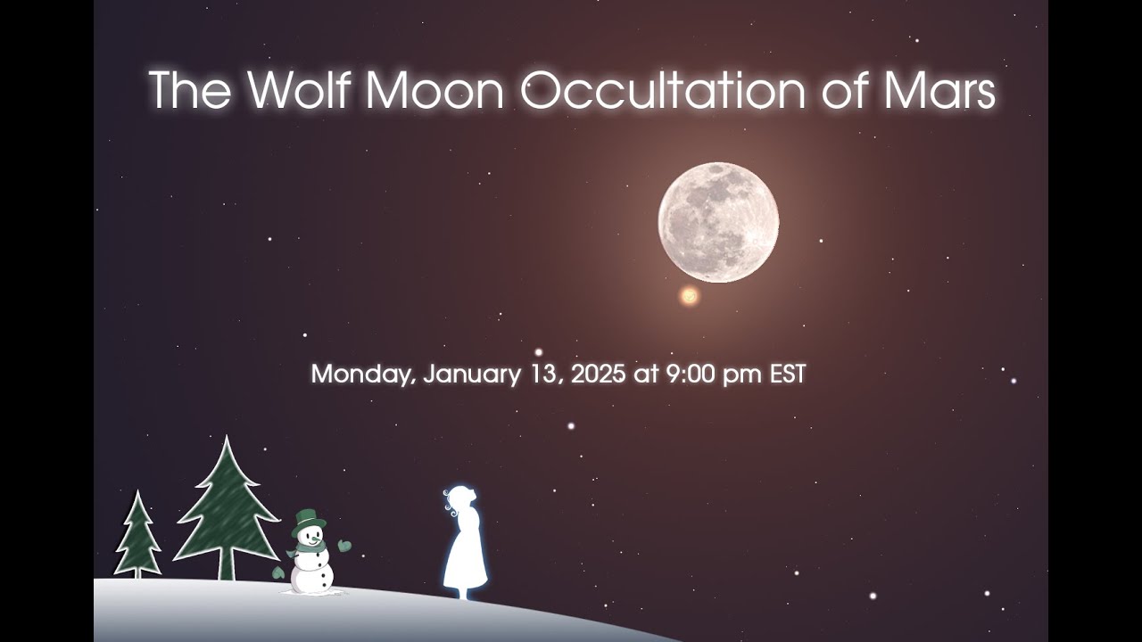 Lunar Occultation of Mars - January 13, 2025 - YouTube