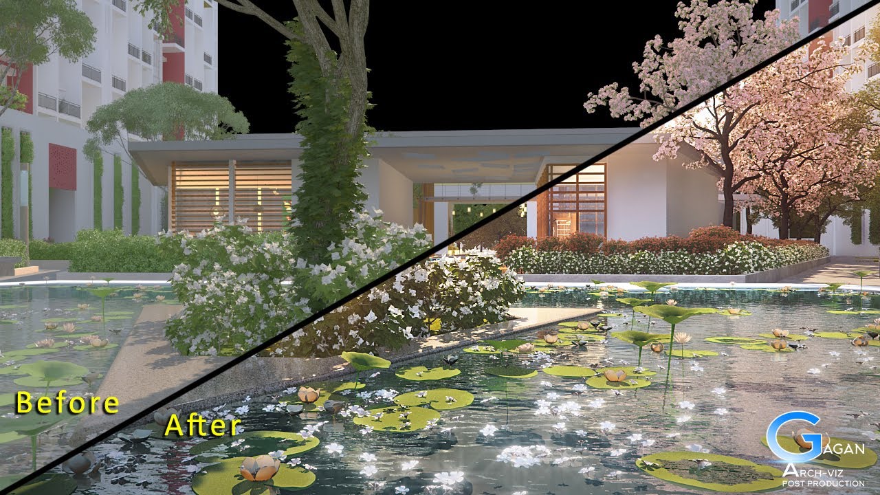 Post Production in After Effects Walkthrough Day Scene - YouTube