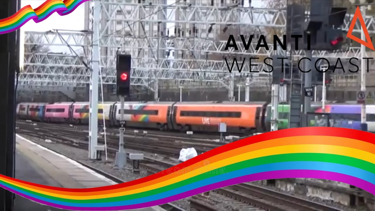 Avanti west coast class 390119 pride departing London Euston 5/12/22 ...