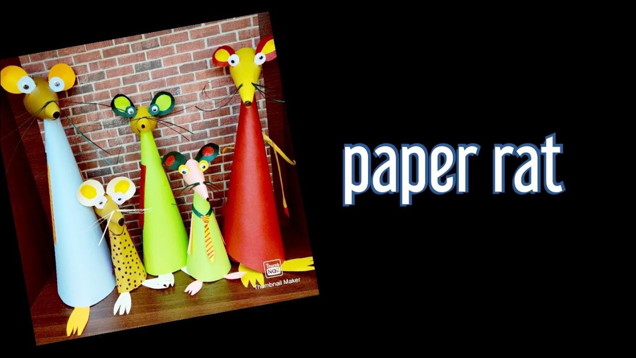How to make PAPER RAT, easy steps for kids #easy Hands - YouTube