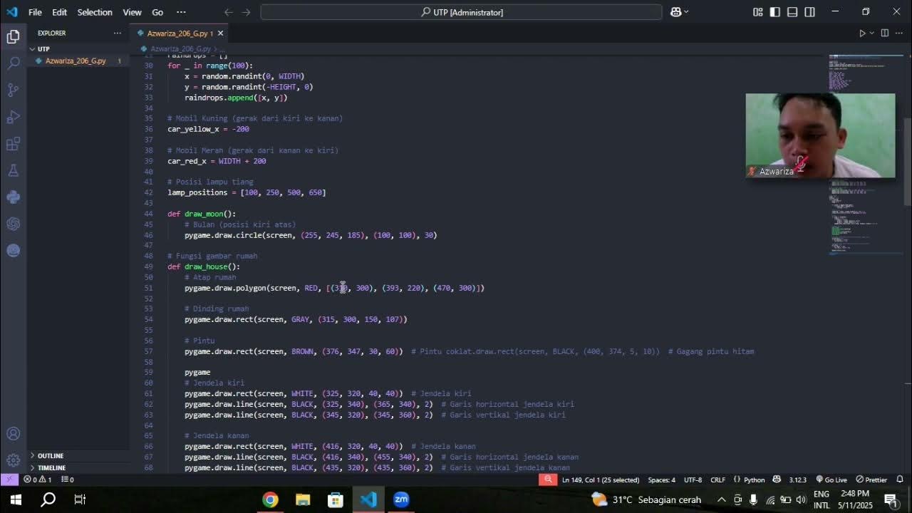 Penjelasan Codingan Python membuat Animasi 2D - UTP Grafika Komputer - YouTube