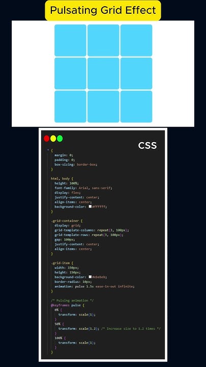Create A Pulsating Grid Loading Page With Css 🚀 Coding Frontend Programming Webdevelopment