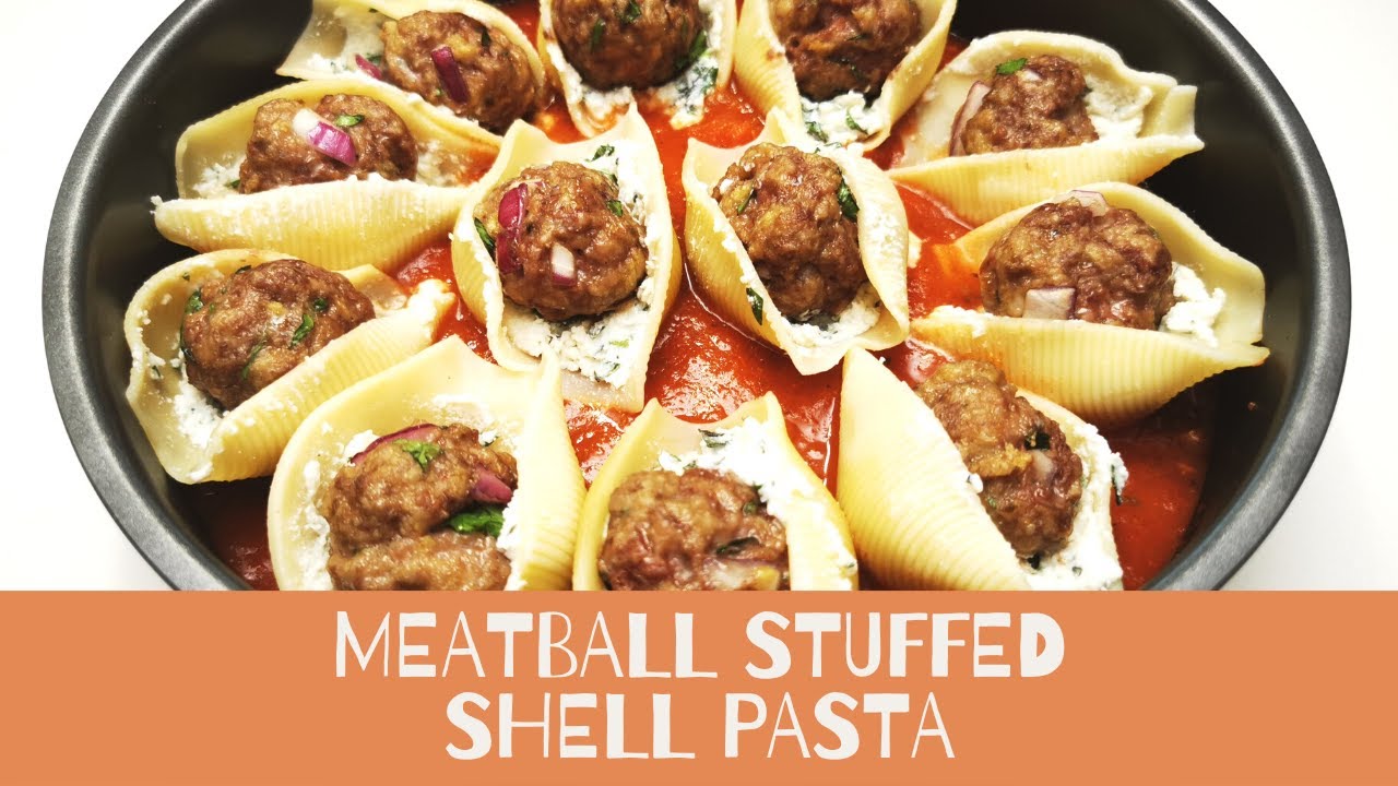 Meatball Stuffed Jumbo Shell Pasta 丨Easy Homemade Coffee with Ice Cream ...