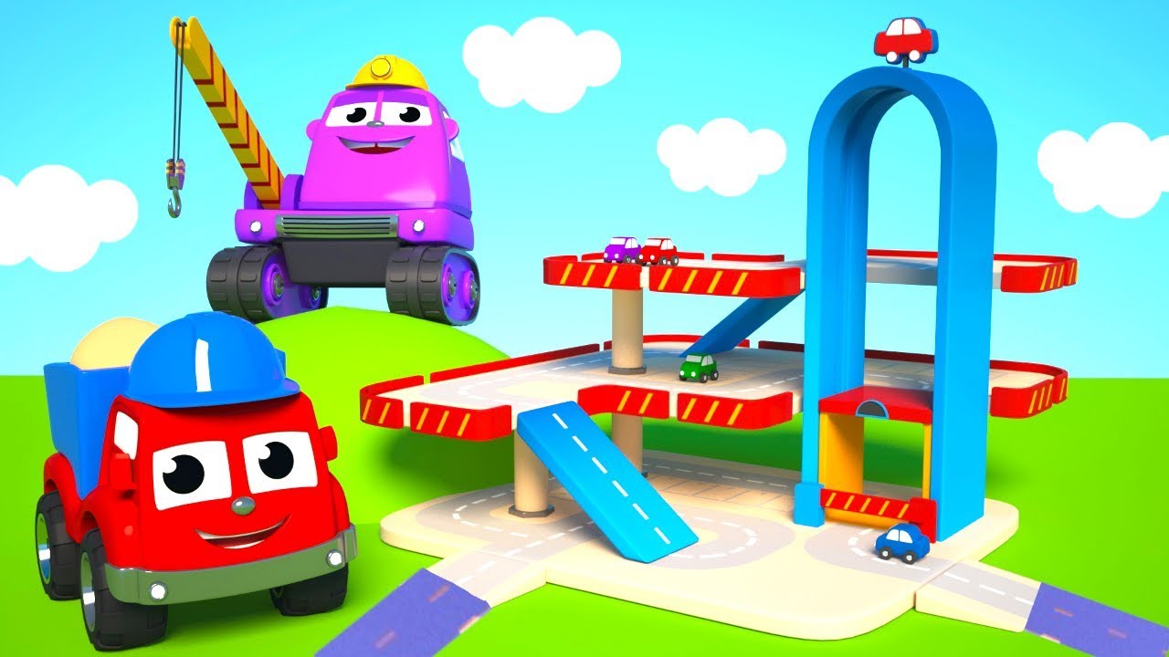 FRIENDS ON WHEELS EP5 - BUILDING A PARKING GARAGE WITH MIGHTY MACHINES ...