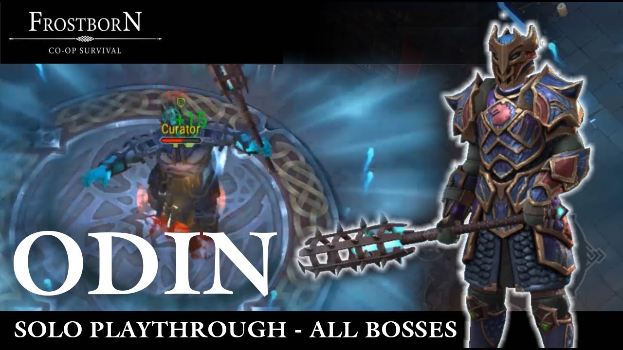 Odin Solo - All levels & bosses Playthrough - Frostborn - YouTube