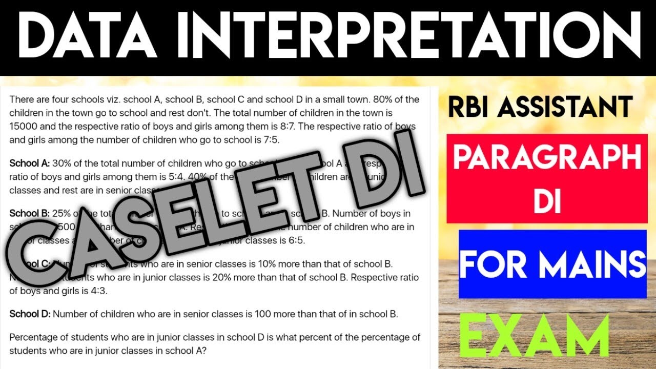 Caselet DI Paragraph Based Set FOR MAINS EXAM , RBI ASSISTANT MAINS ...