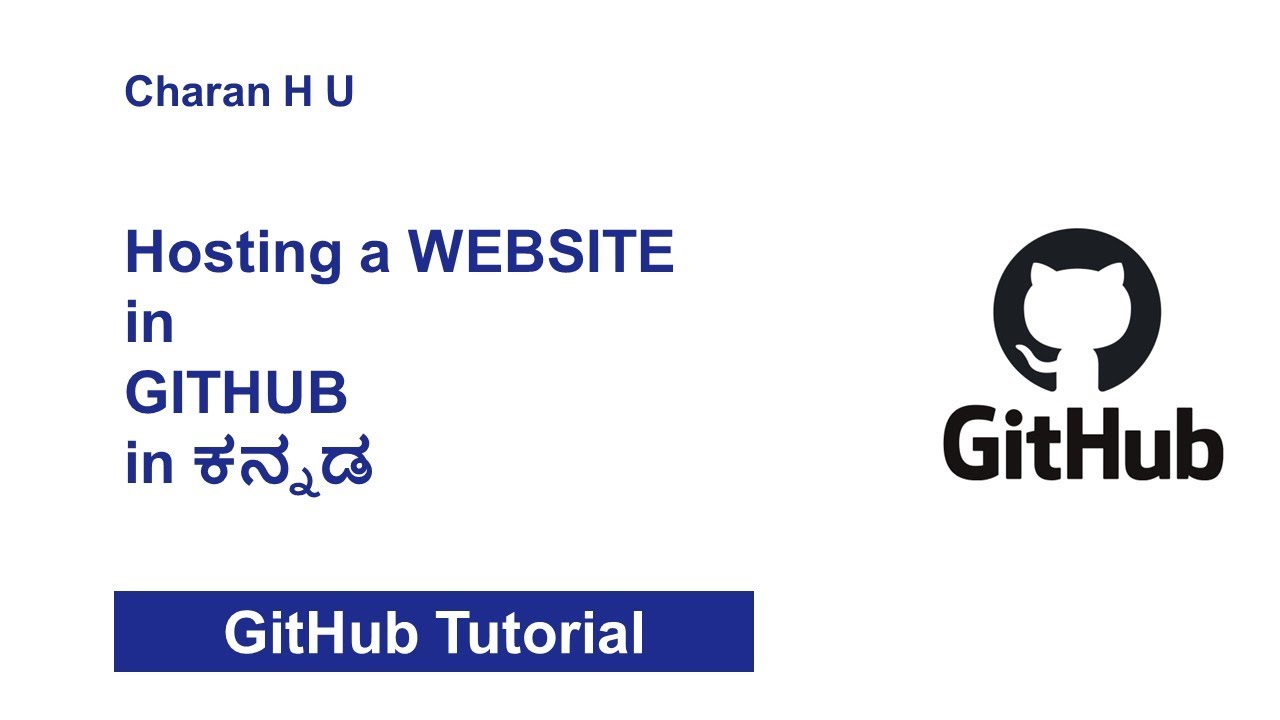 HOW TO HOST WEBSITE IN GITHUB | GITHUB IN KANNADA | GITHUB TUTORIAL IN KANNADA #7 | Charan H U ...