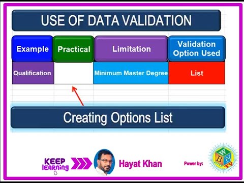 Creating Option List in MS Excel - YouTube