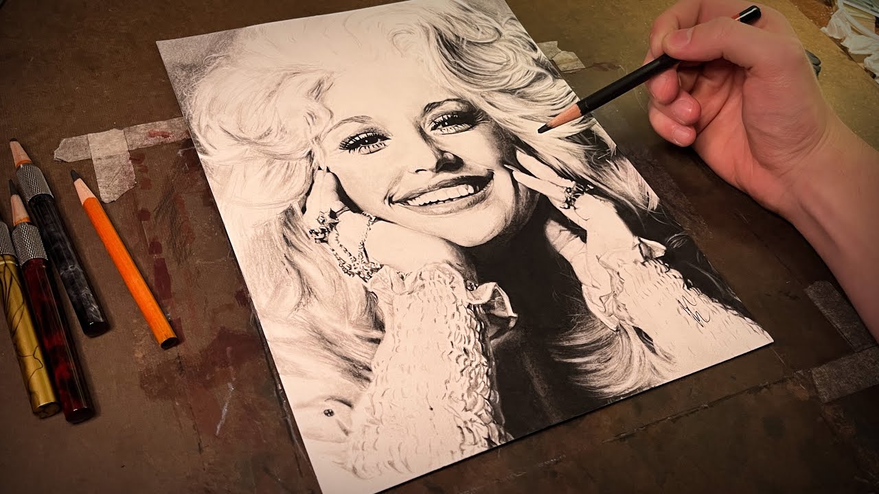 Drawing Time Lapse: Dolly Parton - YouTube