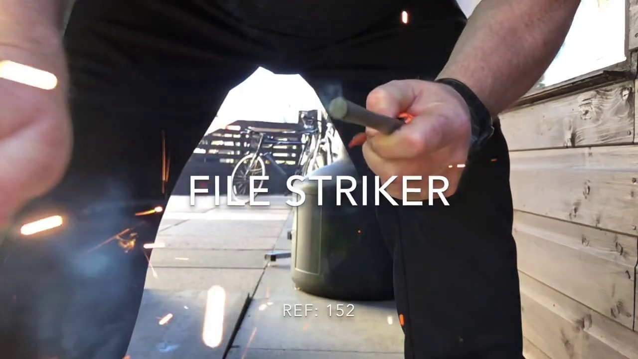 Homemade fire steel & flint striker made from a file - YouTube