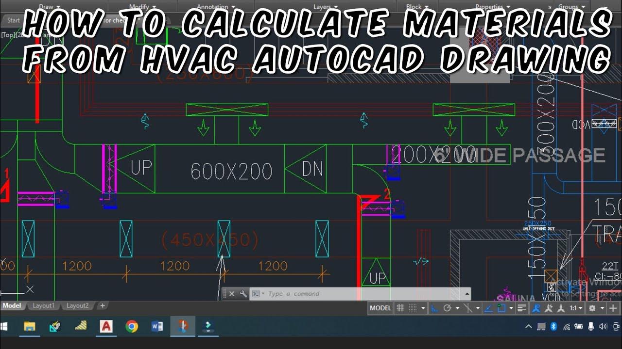 How to calculate HVAC Duct Sheet in Autocad & Excel | Sheet Sizing & Duct Calculation(Hindi ...