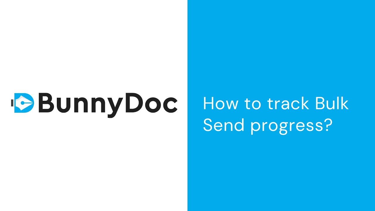 How to track Bulk Send progress? - YouTube