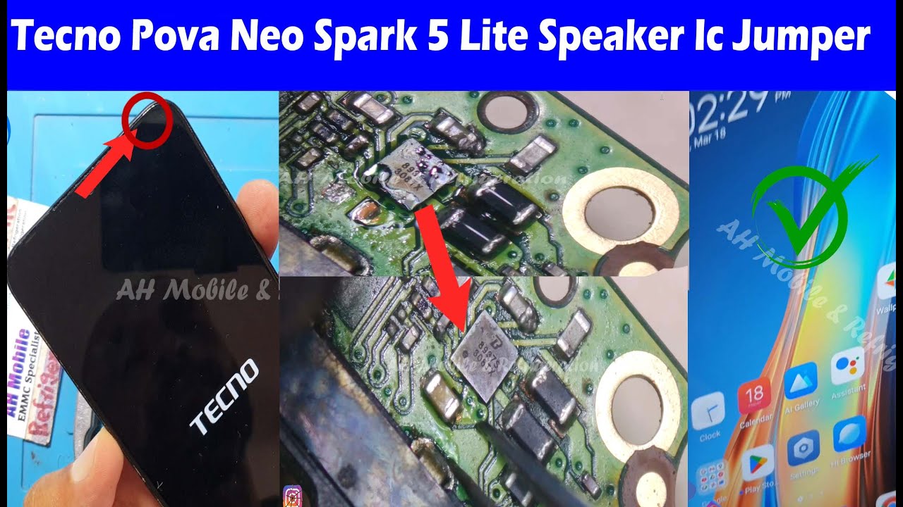 Tecno Pova Neo Spark 5 Lite Speaker ic Solution - YouTube