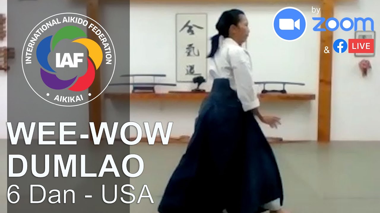 Wee-wow Dumlao Shidoin 6 Dan Zoom Aikido Class (USA) - IAF campaign ...