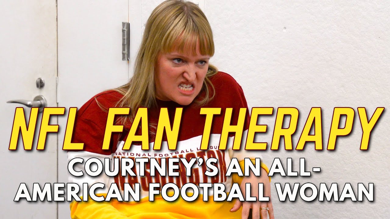 NFL FAN THERAPY: Courtney's An All-American Football Woman - YouTube