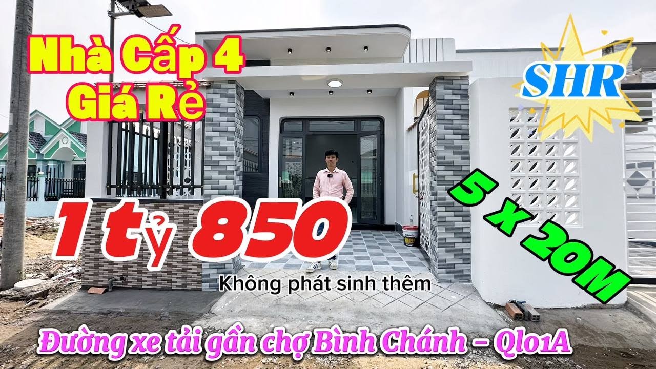 Duy Nhất 1 Căn nhà Cấp 4 Giá Rẻ SHR mới nhất Đường xe tải giá chỉ 1,85 tỷ|nhà bình chánh giá rẻ ...