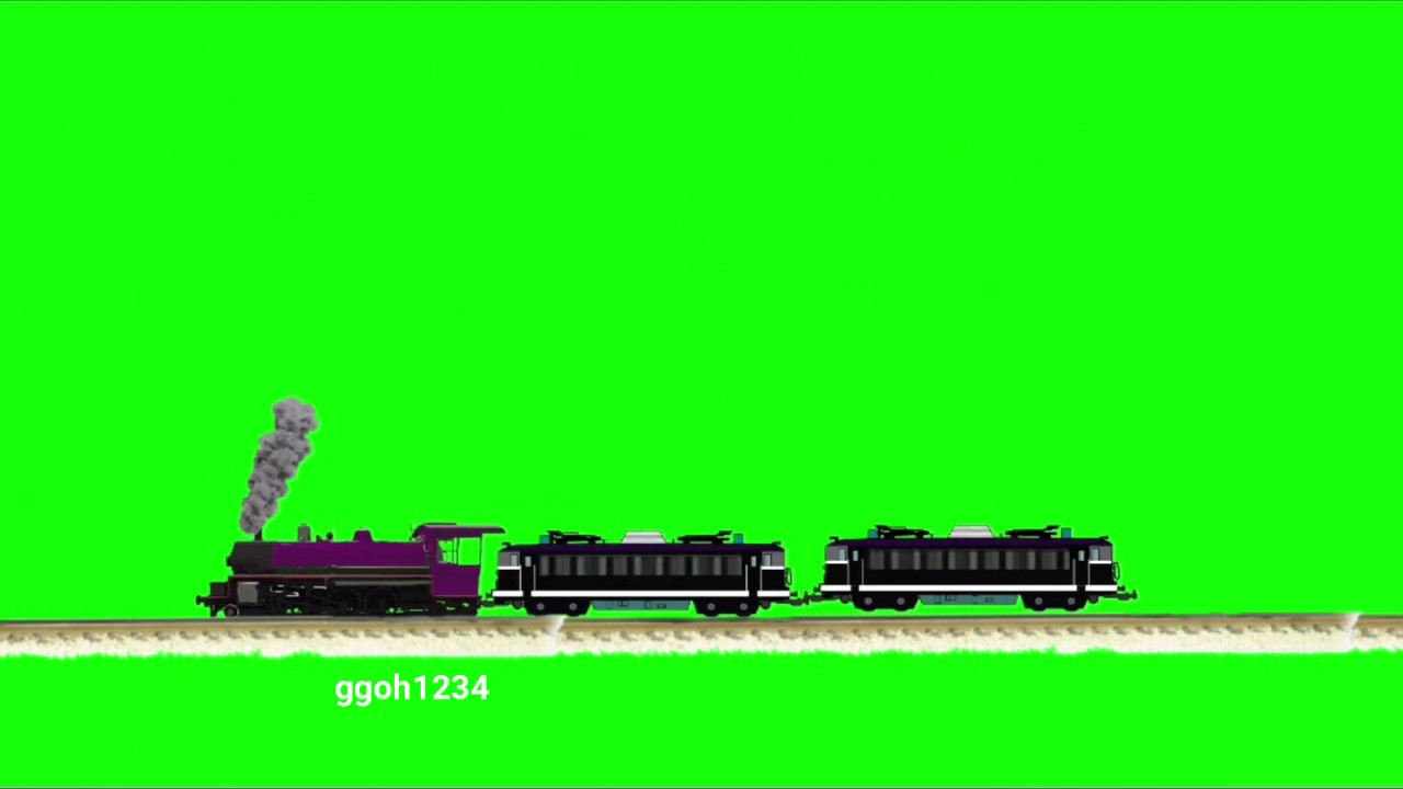 Royalty FREE Train moving from right to left in 2 variants in green ...