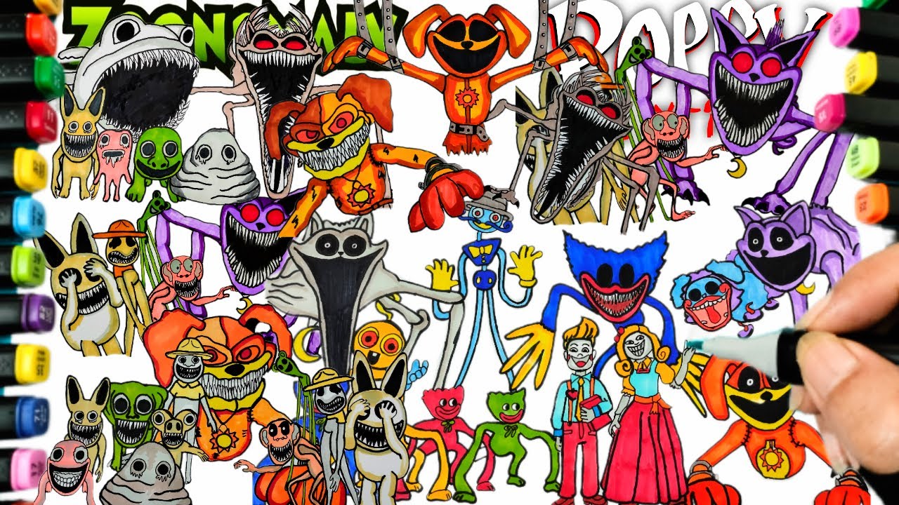 All Zoonomaly - All Poppy Playtime Chapter 3 / Simple Drawing Tutorial ...