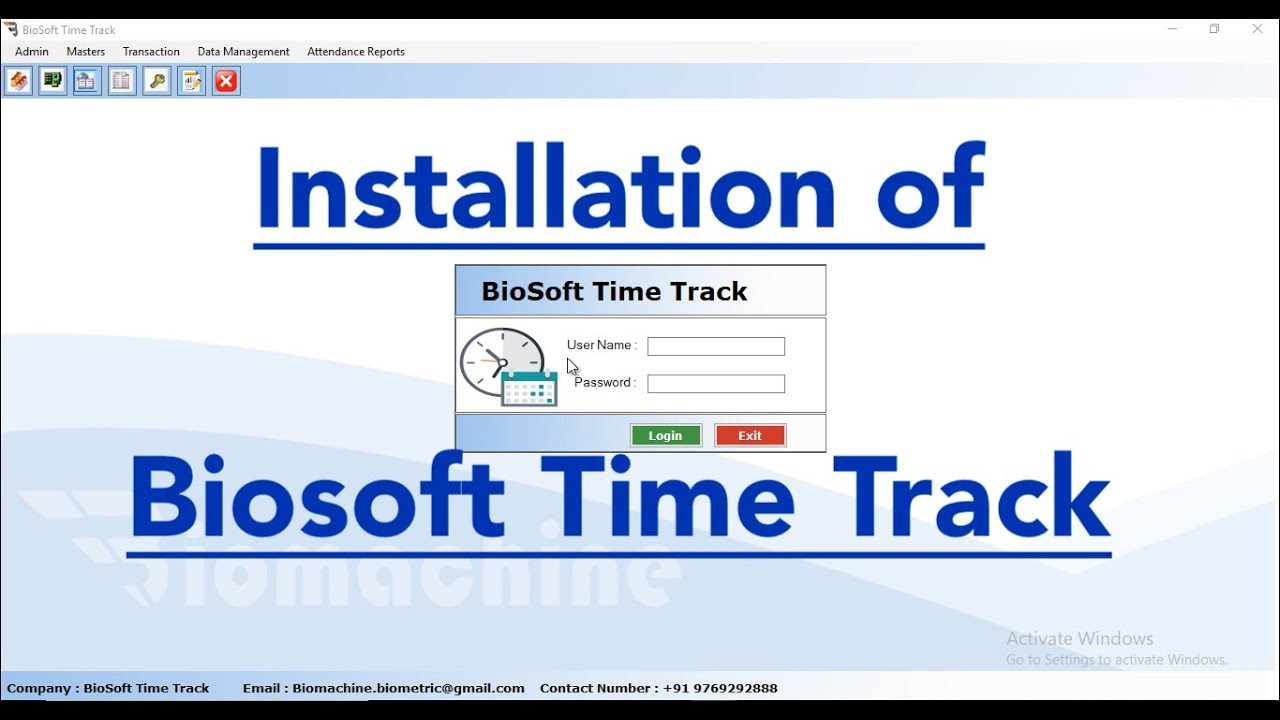How to install Biosoft Time Track Attendance software | Biomachine ...
