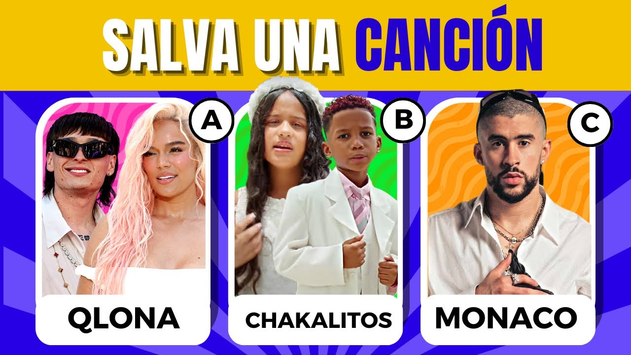 RETO MÚSICA 😲🎶: Salva 1 CANCIÓN ¿Cuál prefieres? - YouTube