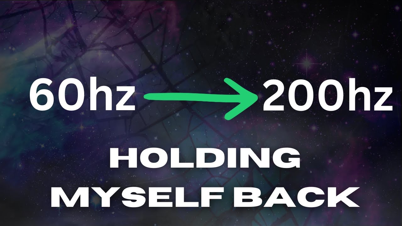 I was holding myself back - YouTube