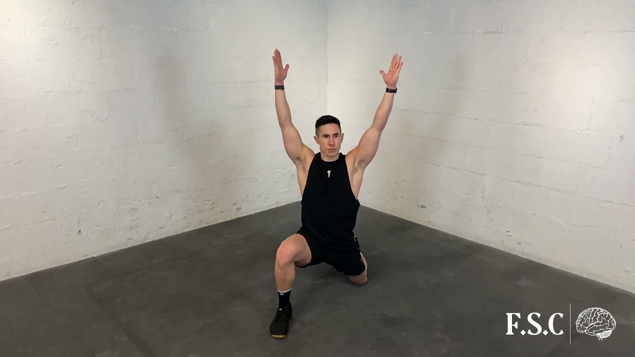 Kneeling 3 Way Lunge I Hands Overhead - YouTube