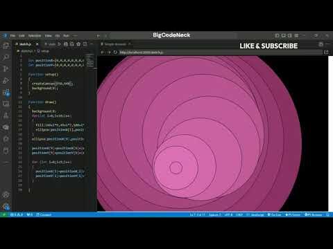 Creating a Smooth Chain of Circles Following Your Mouse in p5.js - YouTube