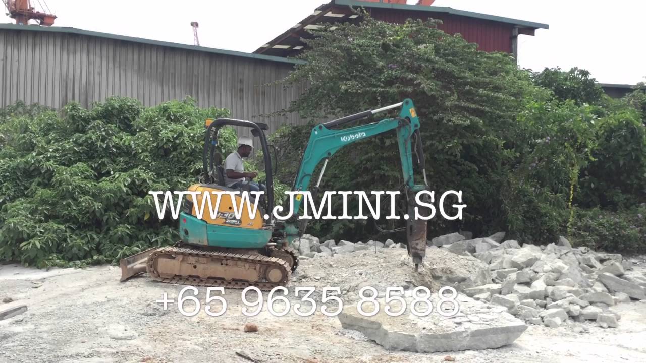 3 Ton Mini Excavator Kubota U30-5 with Toku Breaker With Operator ...