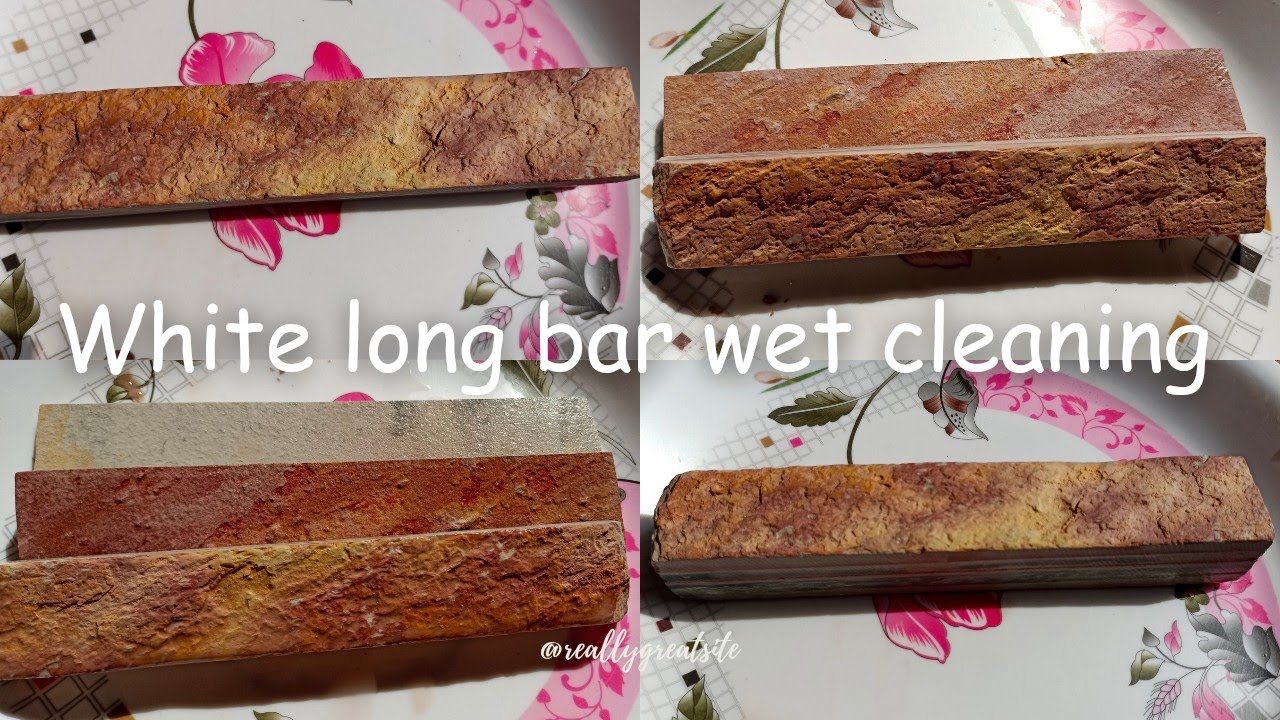 white long slate bar wet cleaning video #slatepencil #whiteslatebar # ...