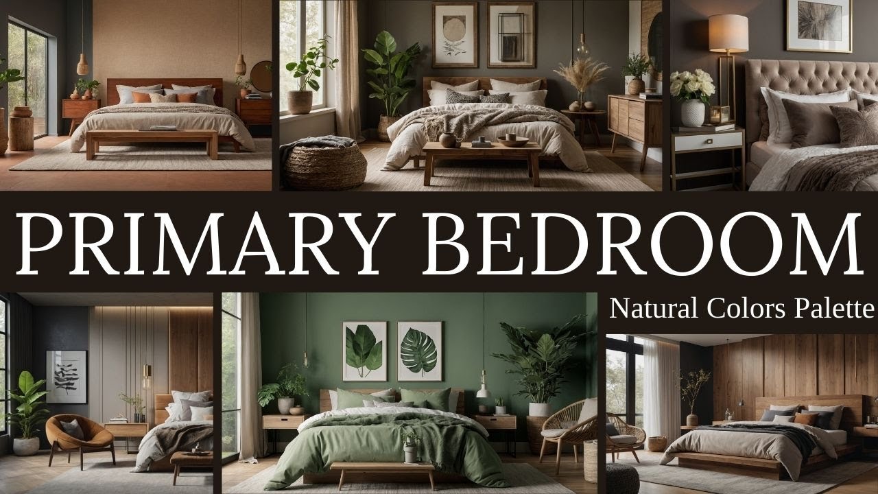 Modern Primary Bedroom: 5 Trendy Room Design Colors in a Natural Colors ...