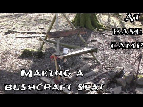 How to make a Bushcraft chair. Base camp./ Bushcraft skills - YouTube