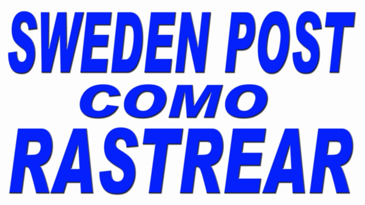 Rastreamento Sweden Post como rastrear online - YouTube